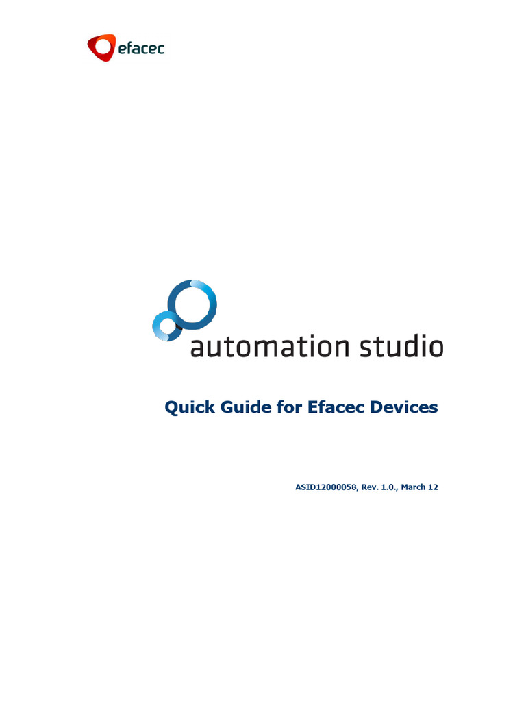 Automation Studio - Quick Guide For Efacec Devices | PDF | Input/Output ...
