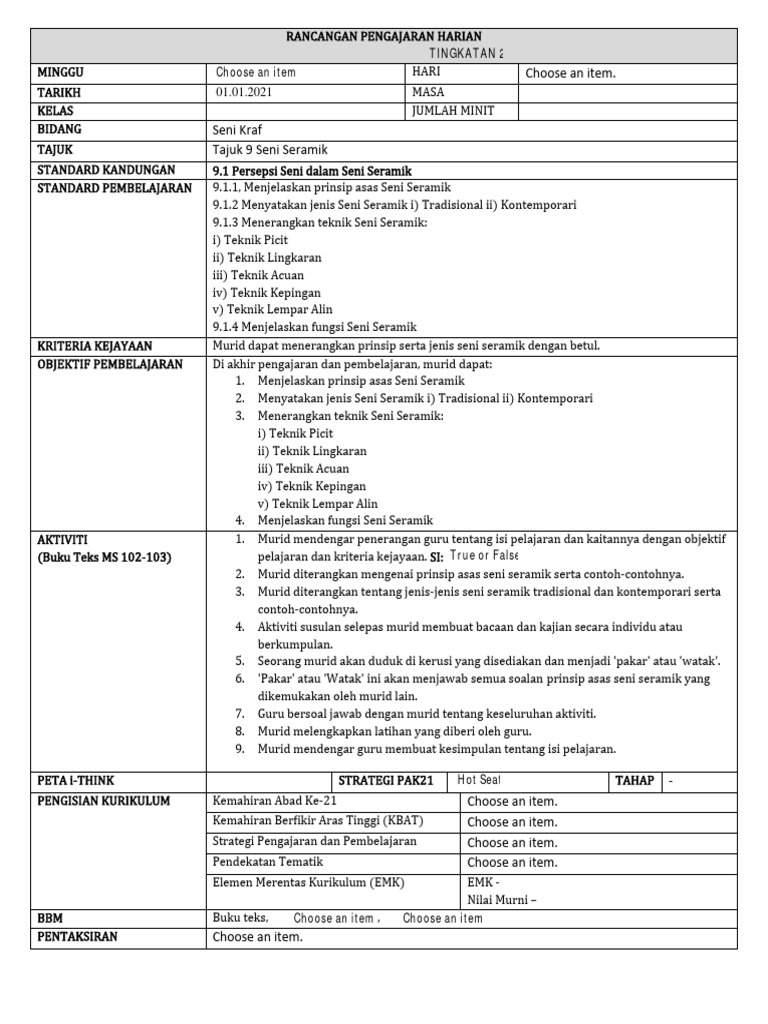 Tajuk 9 Seni Seramik | PDF