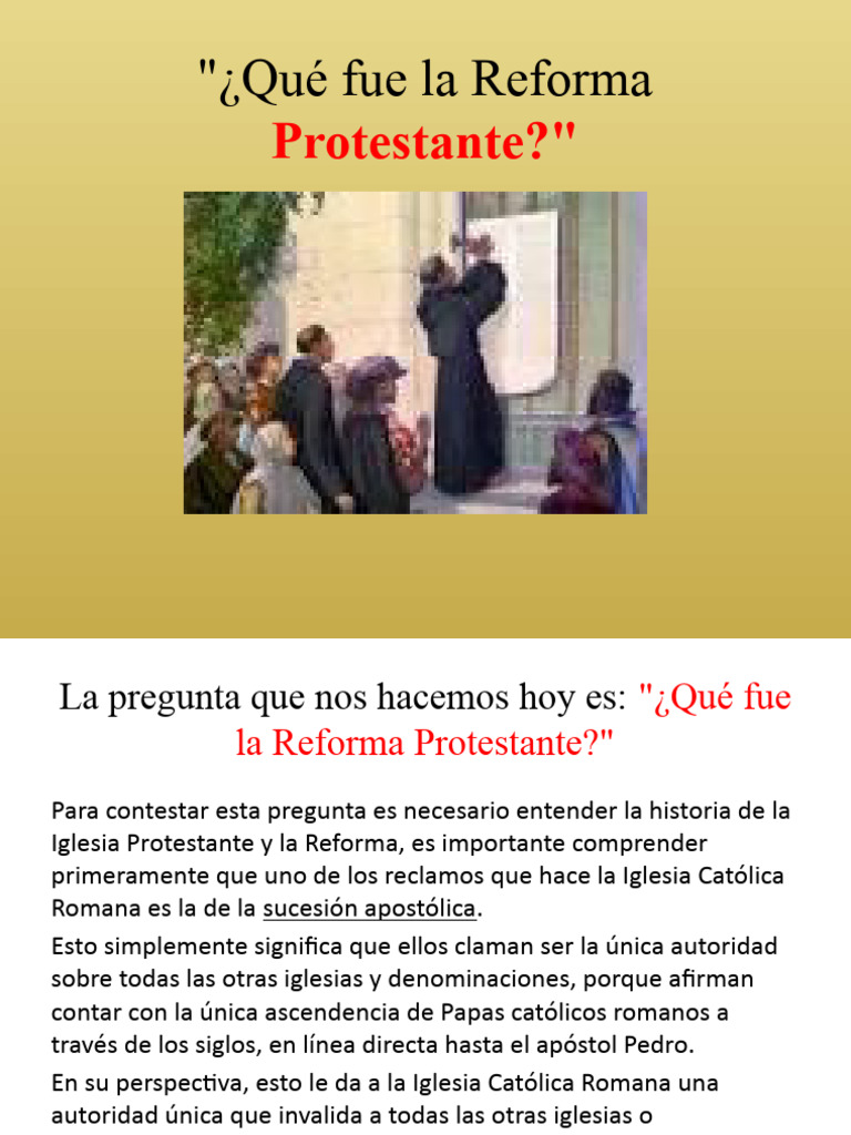 Que Fue La Reforma Protestante | PDF | Iglesia Católica | Martin Luther