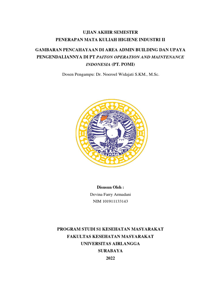 Pencahayaan Optimal di PT POMI | PDF | Bisnis | Komputer