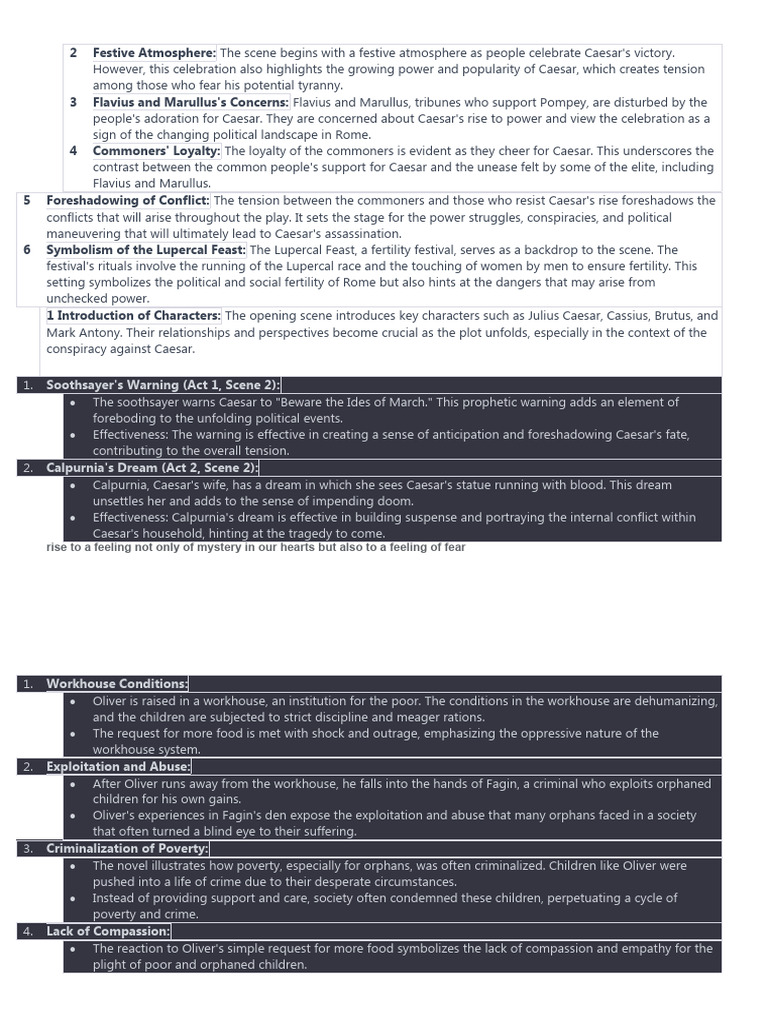 English Literature Project | PDF | Julius Caesar