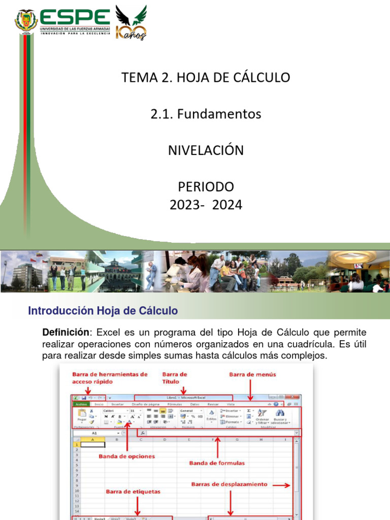 Excel Fundamentos | PDF | Hoja de cálculo | Microsoft Excel