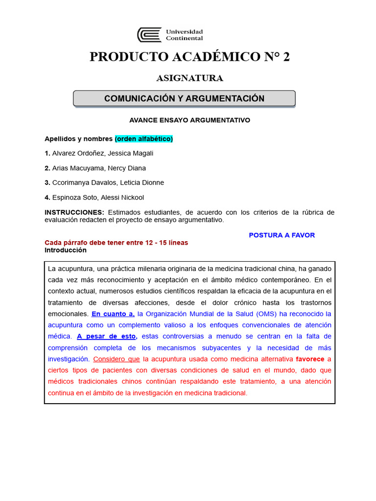 Producto Academico #2 | PDF | Acupuntura | Medicina alternativa