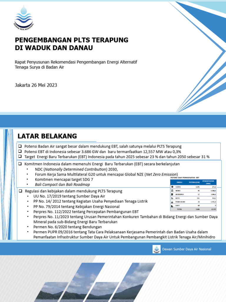 (26 Mei 2023) Pengembangan PLTS Terapung Di Waduk Dan Danau | PDF | Griya & Taman