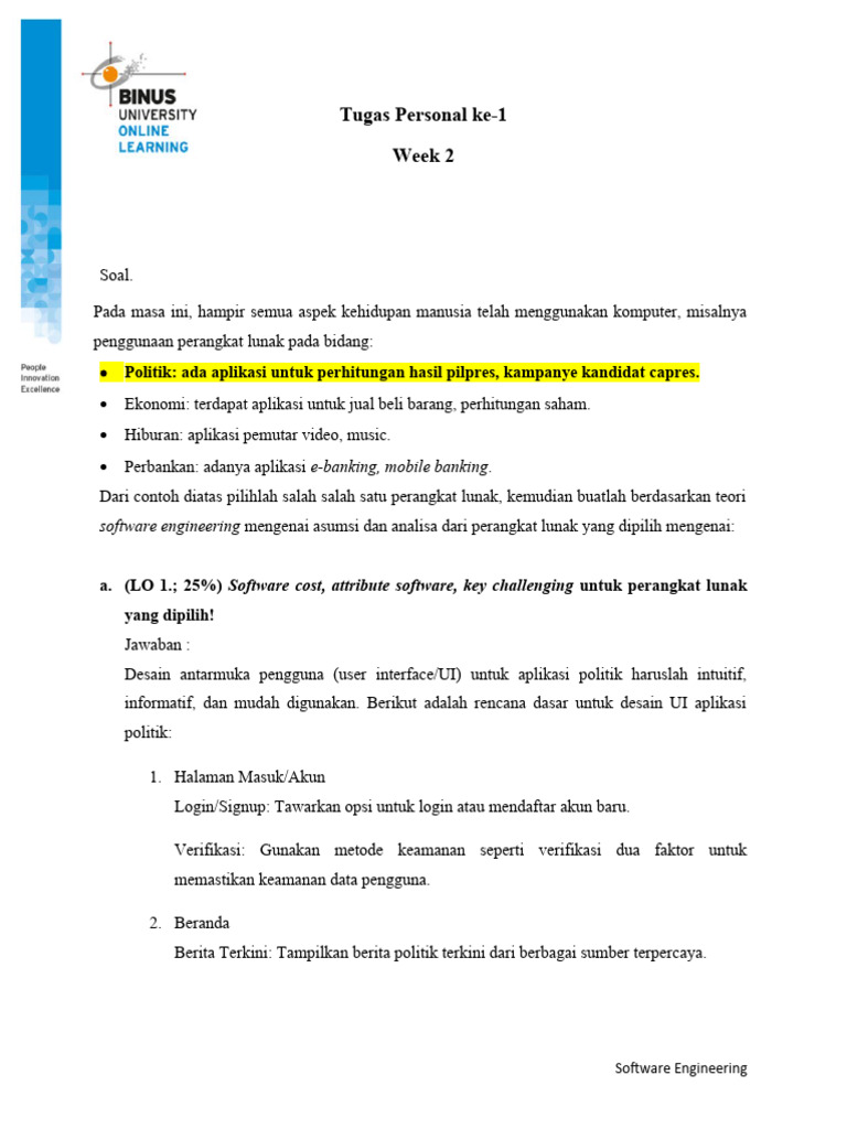 TP1-Software Engineering-Wahyu Affandi-2502157950 (Clear) | PDF