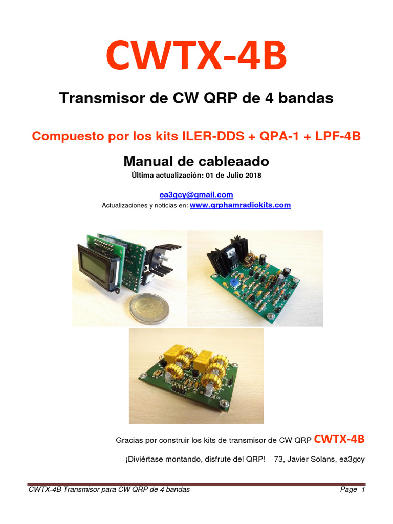 CWTX-4B Manual Spanish | PDF | Electricidad | Ingenieria Eléctrica