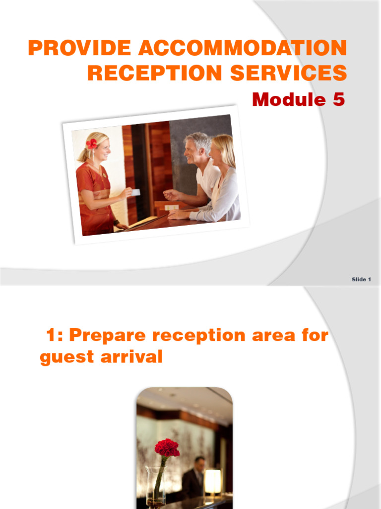 Module 5 Accomodation Reception Services | PDF