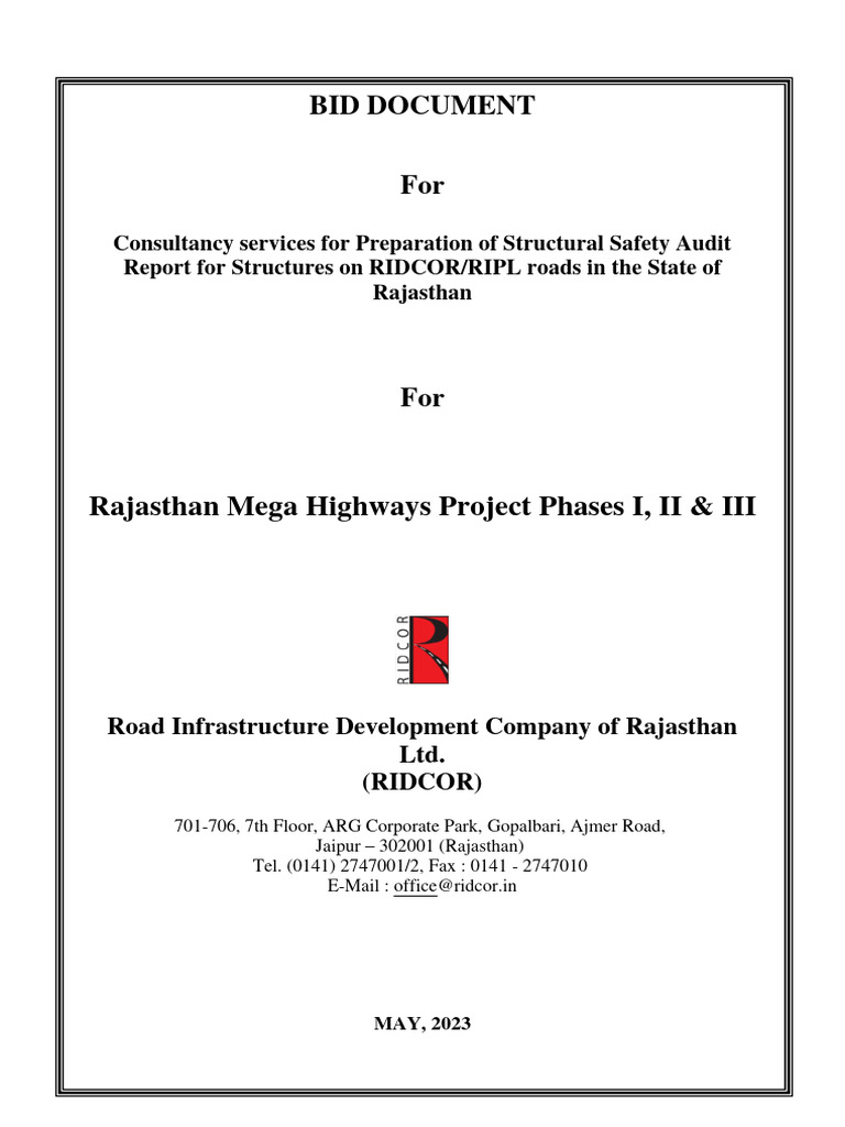 Bid Structure Safety Audit | PDF | Finance & Money Management