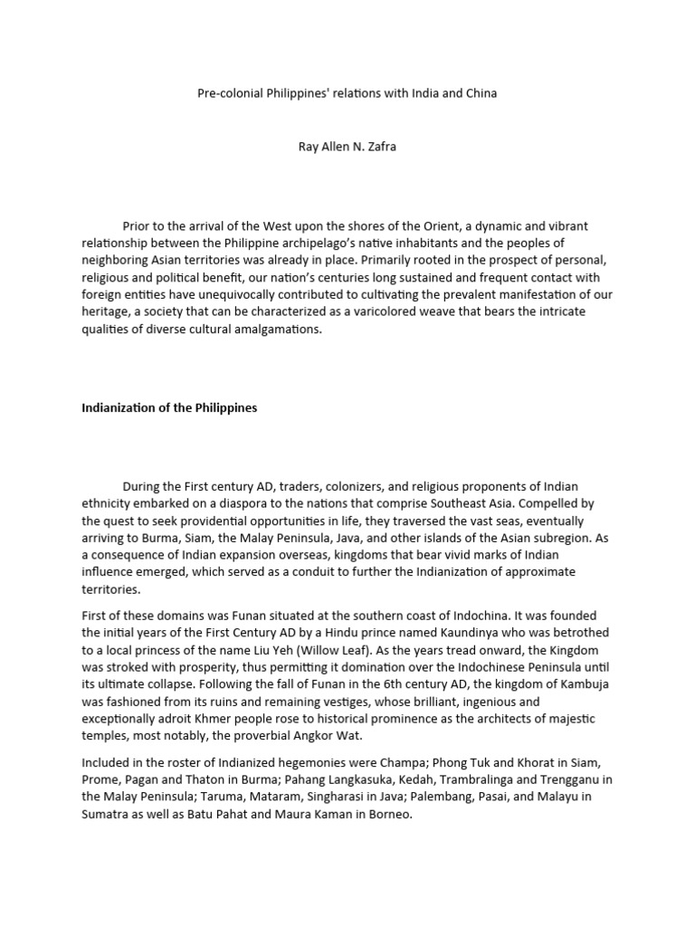 Pre-Colonial Philippines' Asian Ties | PDF | Borneo | Philippines