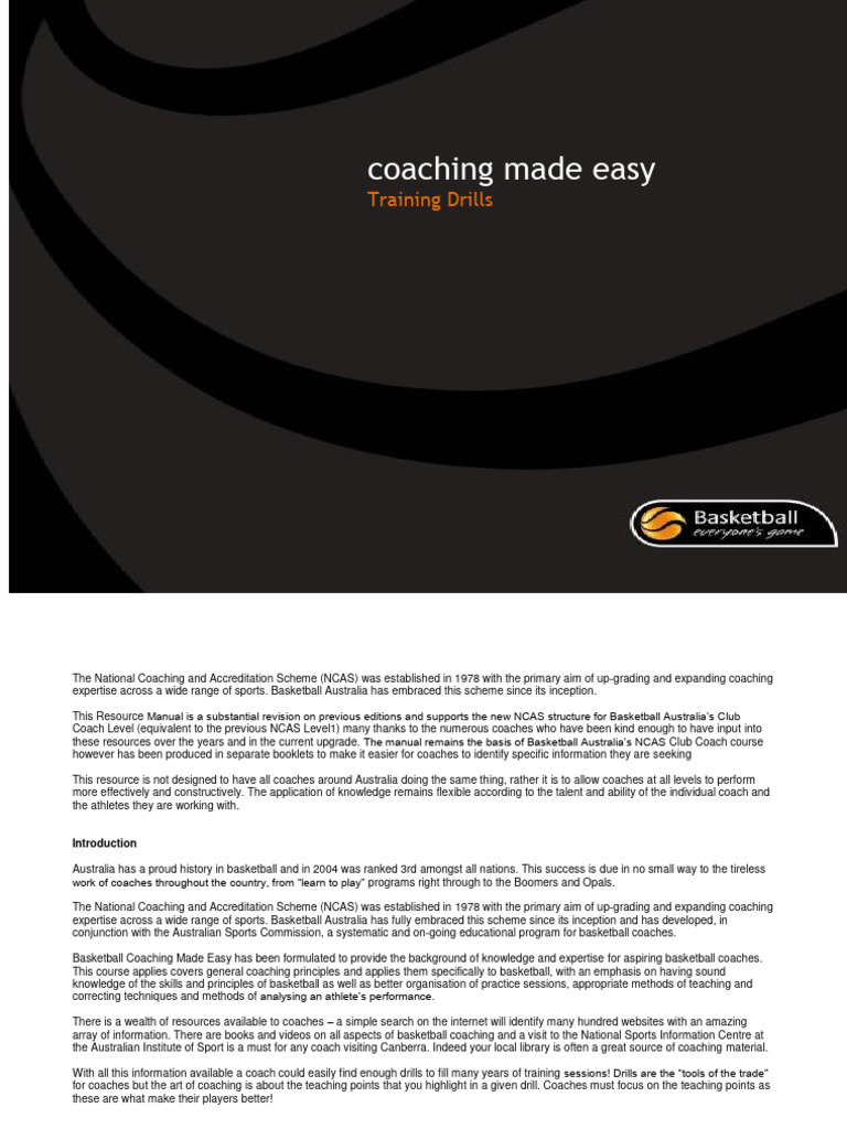 Coaching Made Easy Training Drills 1 | PDF | Ball Games | Team Sports