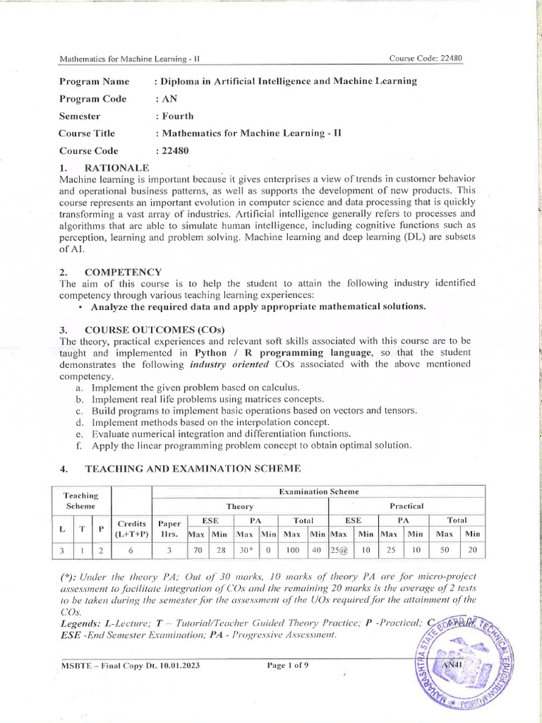 Mathematics For Machine Learning II | PDF