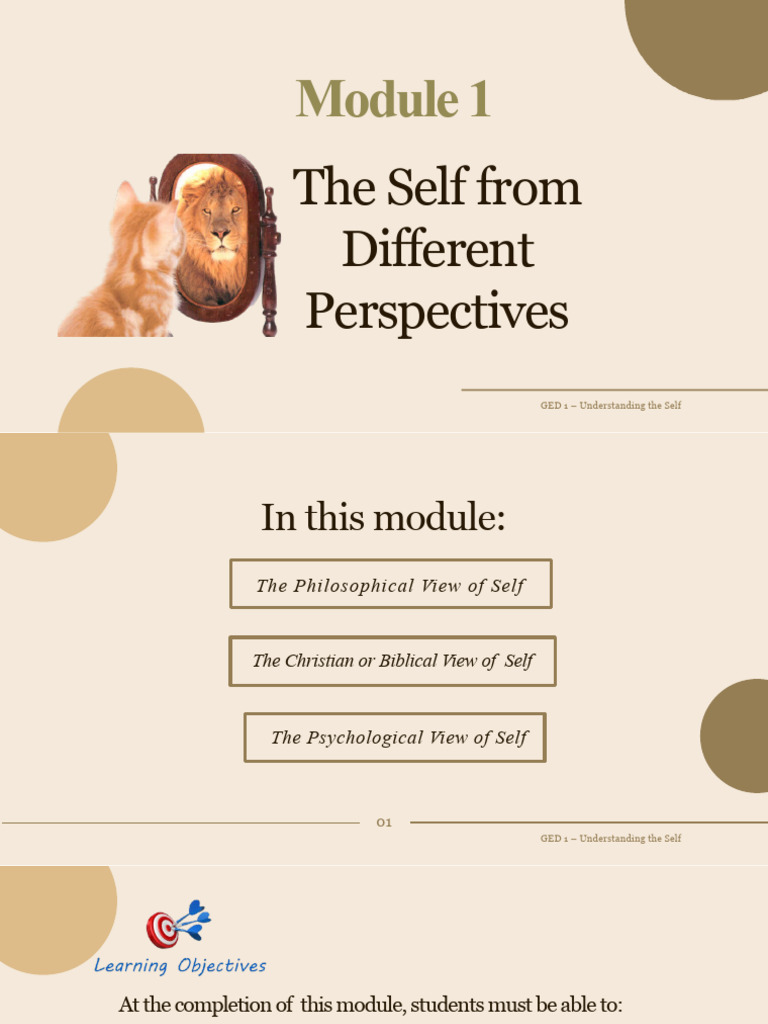 Module 1 Lessons 1 3 | PDF | Philosophy Of Self | Philosophical Theories