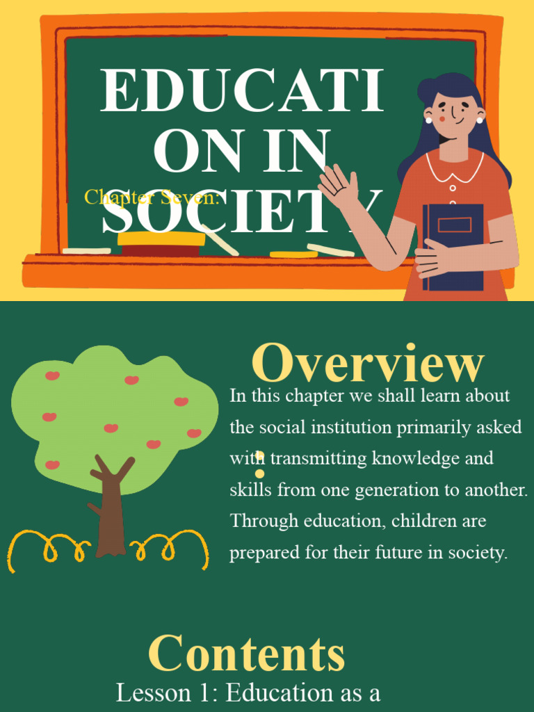 Education in Society | PDF | Teachers | Society