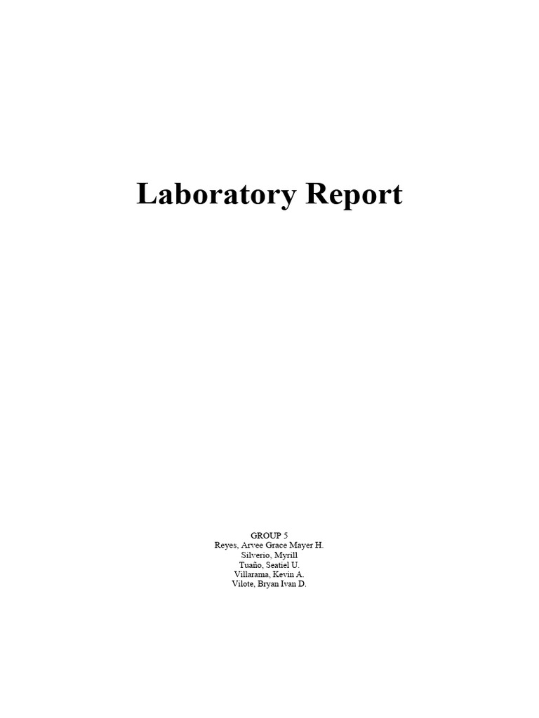 Laboratory Report | PDF | Egg As Food | Water
