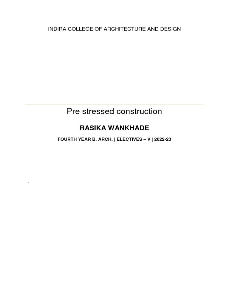 Electives Format MID TERMMOMNTRE | PDF | Prestressed Concrete | Concrete