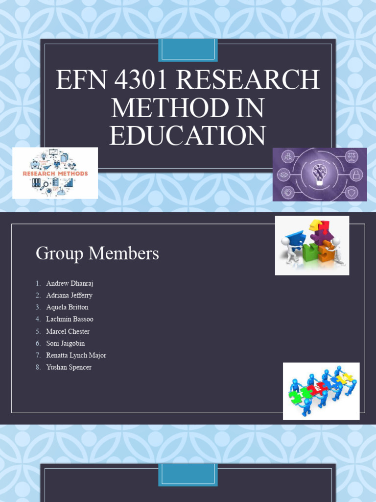 EFN 4301 Research Method in Education | PDF | Weight | Happiness