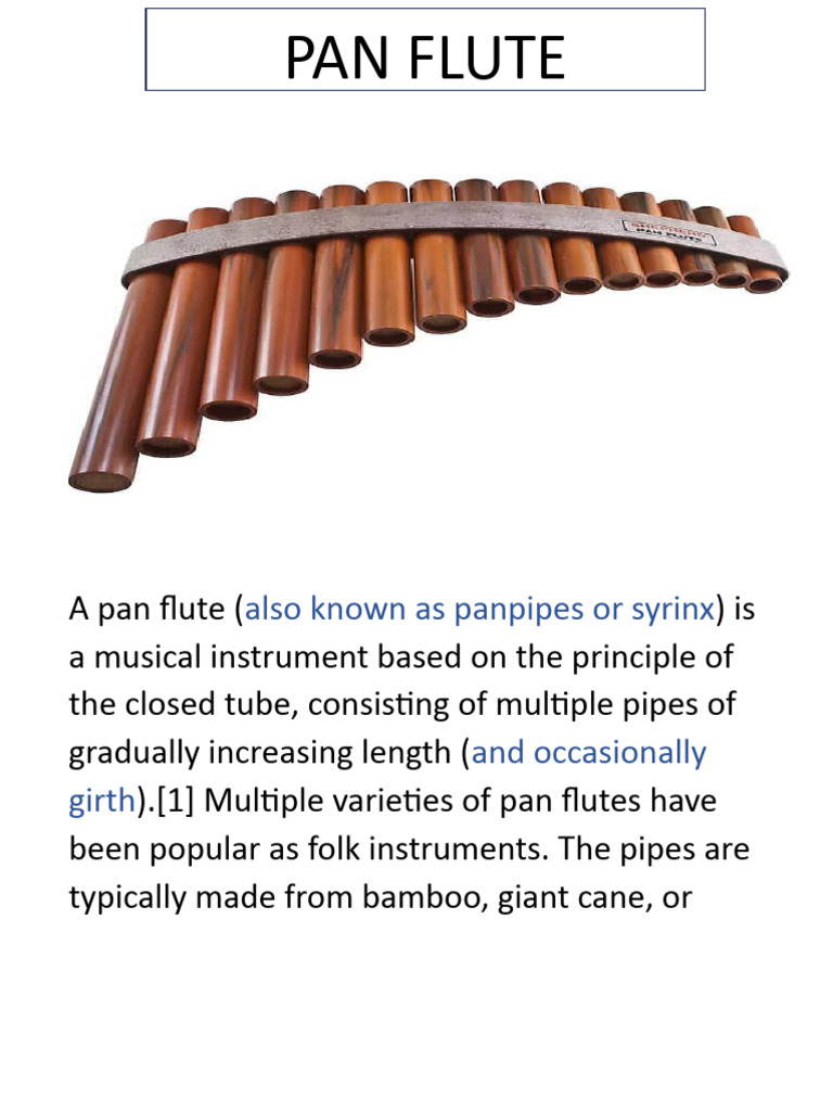 Pan Flute: Types and Materials | PDF