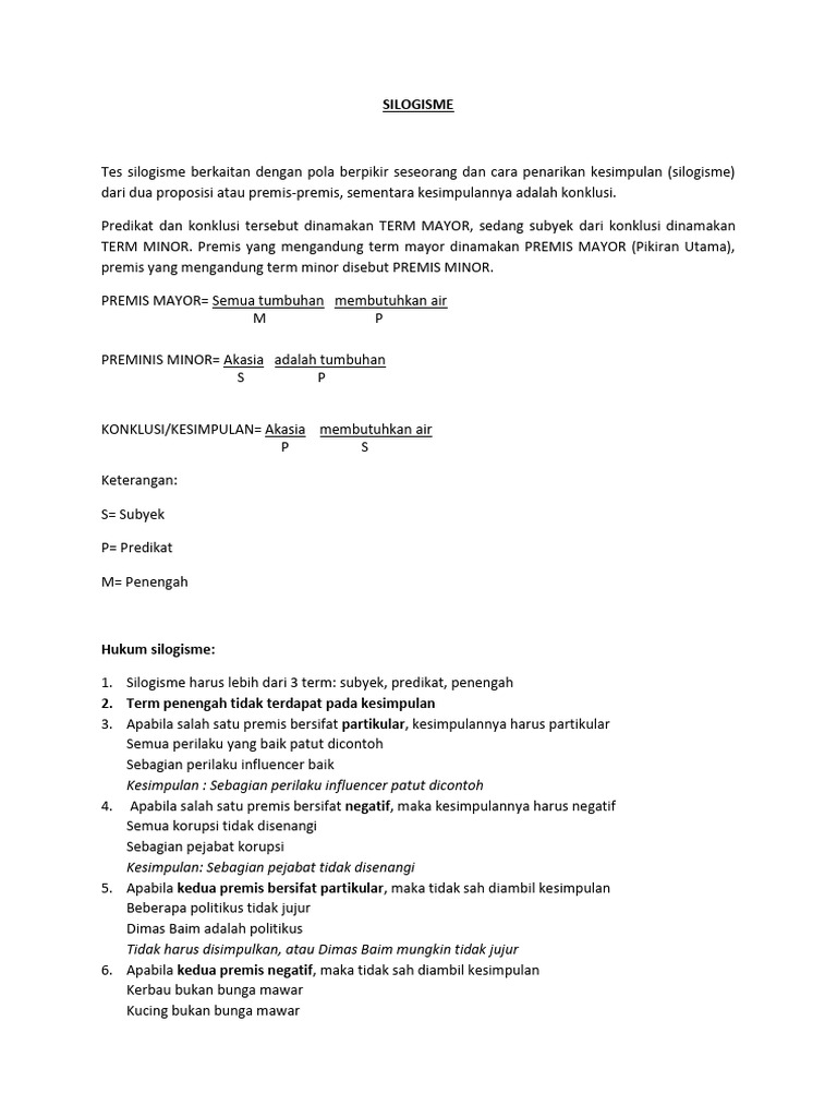 Modul Silogisme Tiu | PDF