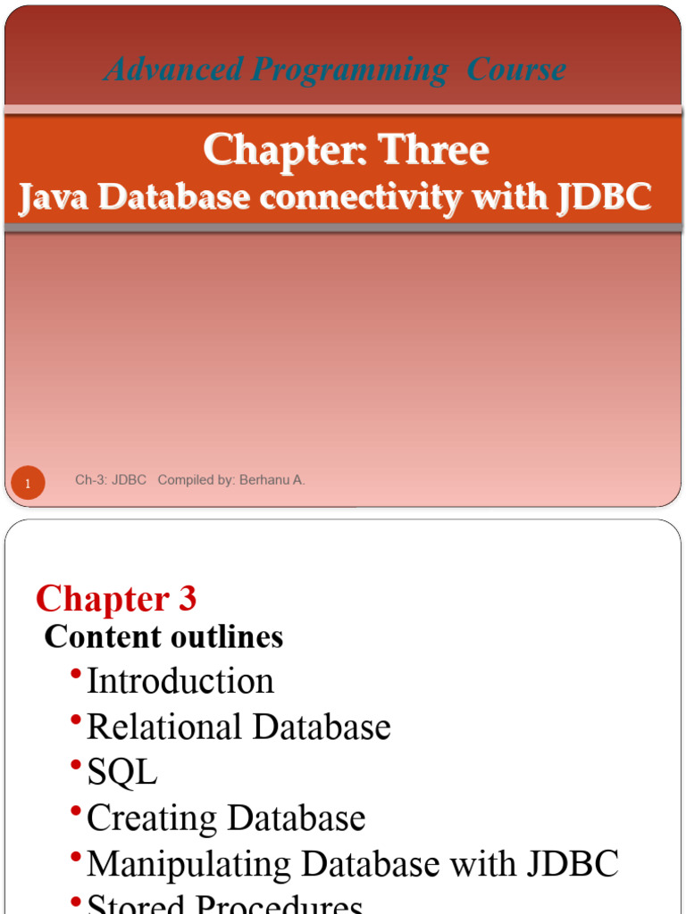 Chapter 3 - 2016-Java Database Connectivity With JDBC | PDF | Databases ... Chapter 3 - 2016-Java Database Connectivity With JDBC | PDF | Databases ...