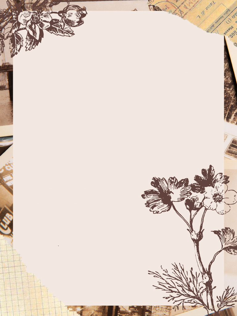 Beige Modern Torn Paper Vintage Paper Border | PDF