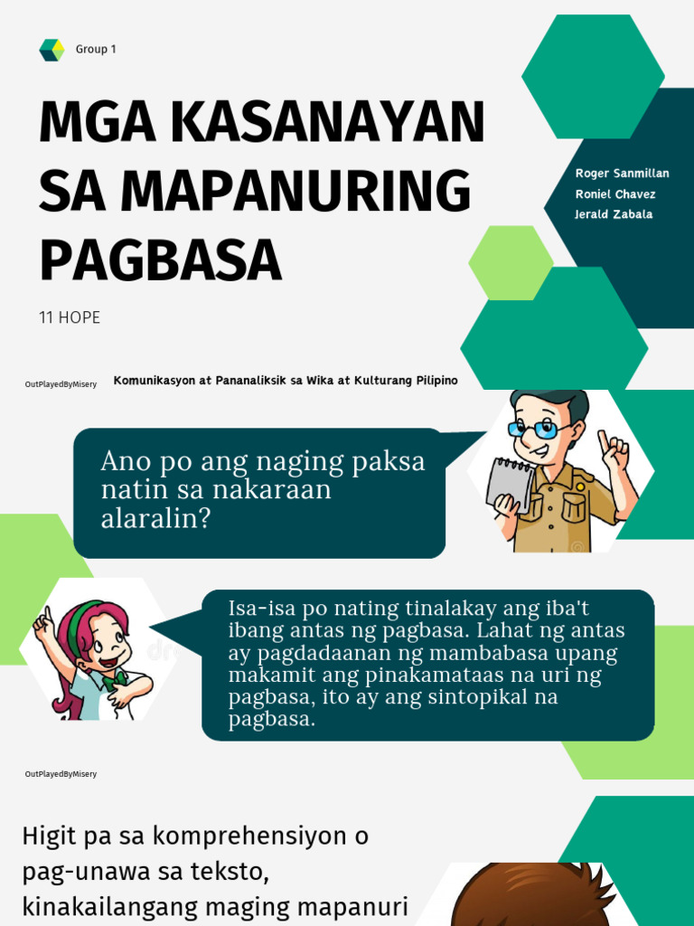 Mga Kasanayan Sa Mapanuring Pagbasa | PDF