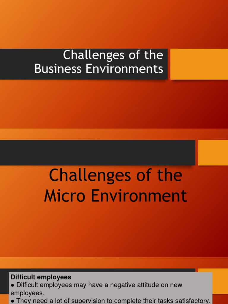 Challenges of The Business Environments | PDF | Employment | Consumer ...