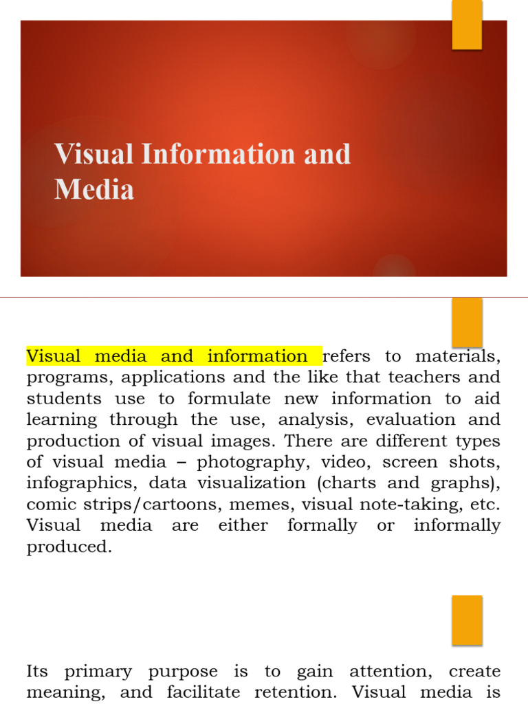 Visual Media for Educators | PDF | Qualia | Imaging