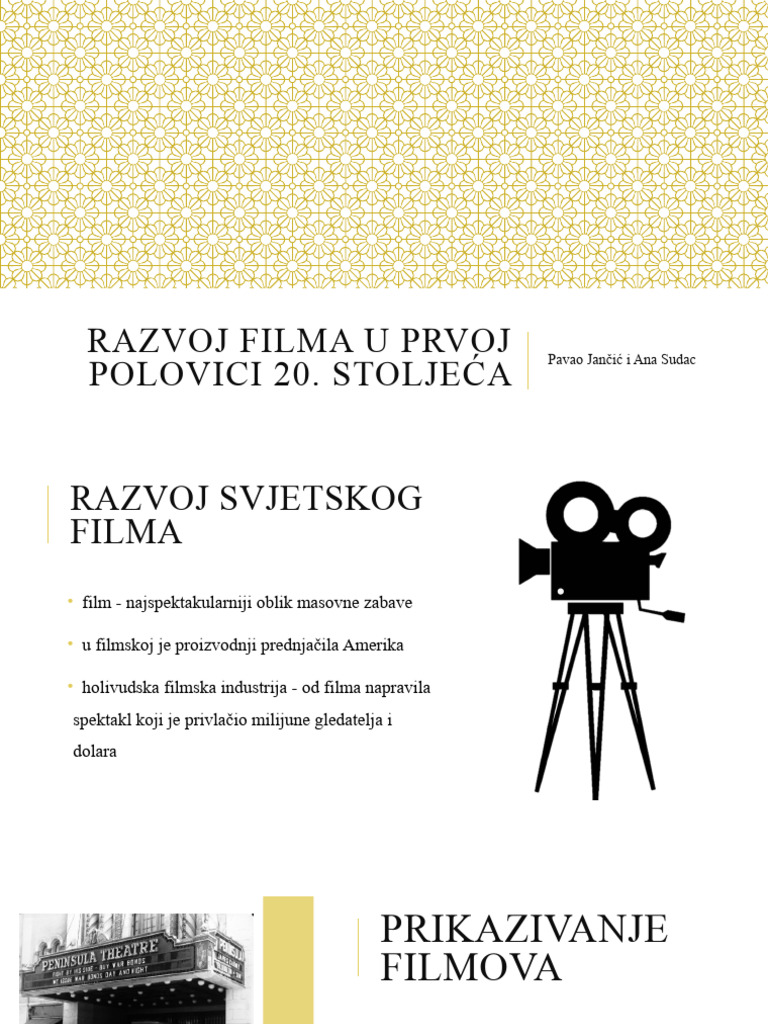 Razvoj Filma U Prvoj Polovici 20. Stoljeća | PDF