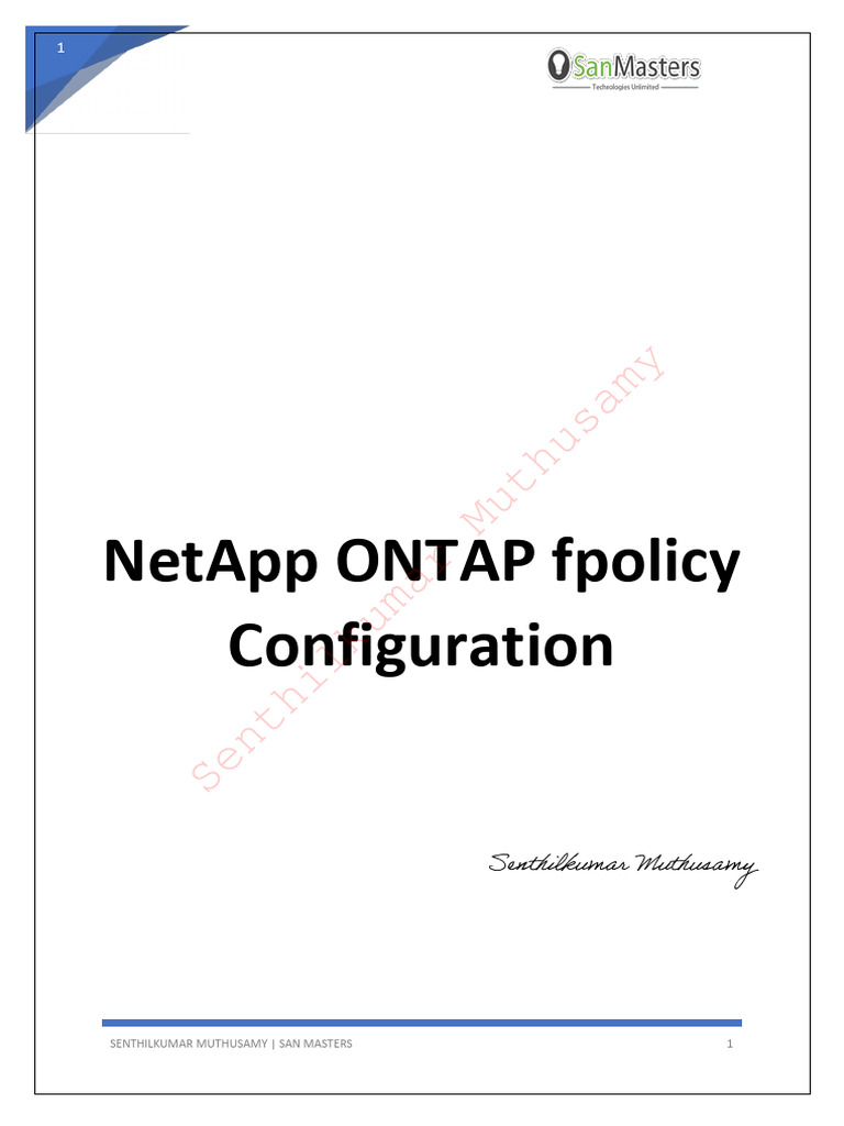 NetApp ONTAP Fpolicy Configuration | PDF | Ransomware | Computer Data