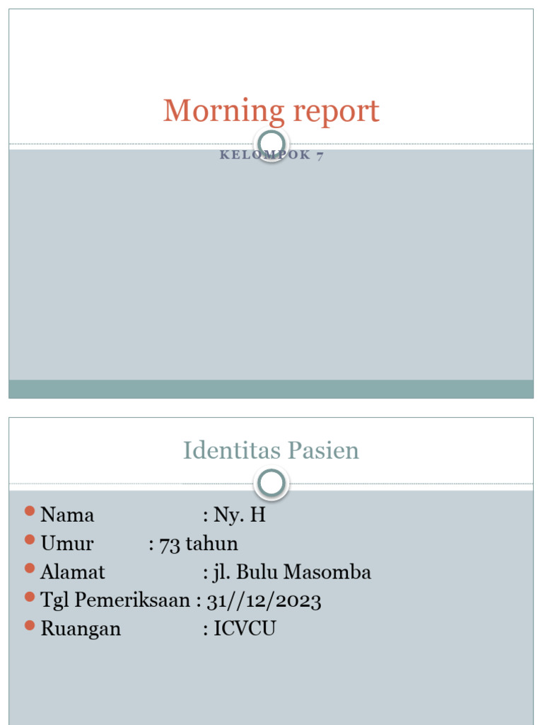 Morning Report 2 | PDF