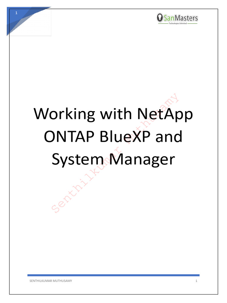 Working With Netapp Ontap System Manager And Bluexp Download Free Pdf Distributed Computing