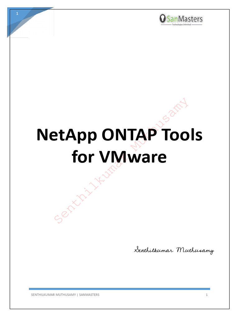 ONTAP Tools For Vmware | PDF | Computing | Computer Science ONTAP Tools For Vmware | PDF | Computing | Computer Science
