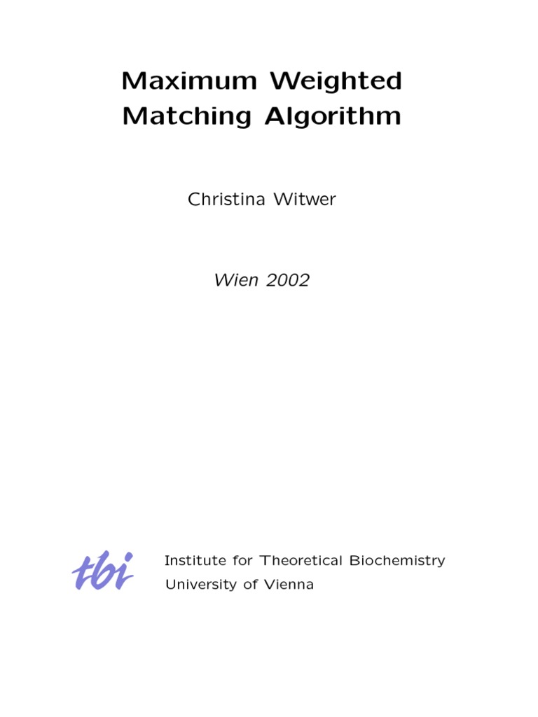 43 Päges Maximum Matching Algorithm Pdf Theoretical Computer