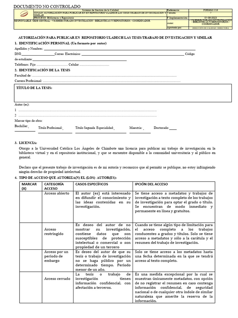 FORMGC-316 Actualizado 2023 | PDF | Informática