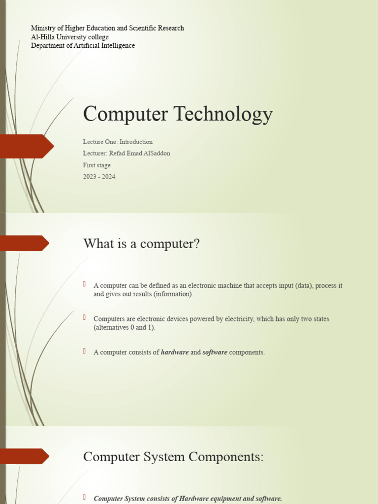 Lec 1 | PDF | Computers