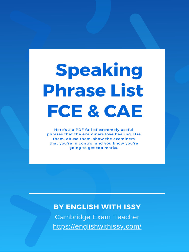 Complete Phrase List B2 First C1 Advanced - English With Issy | PDF ...