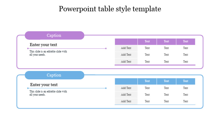 82115-Powerpoint Table Style Template | PDF