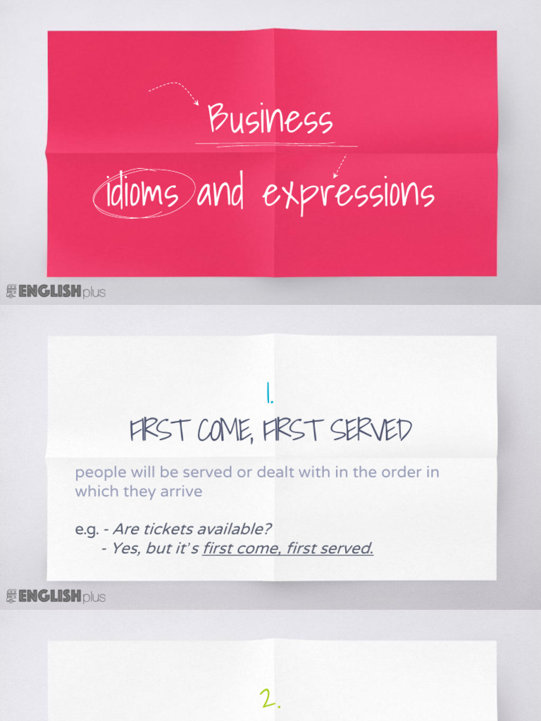 Business Idioms and Expressions | PDF | Self-Improvement