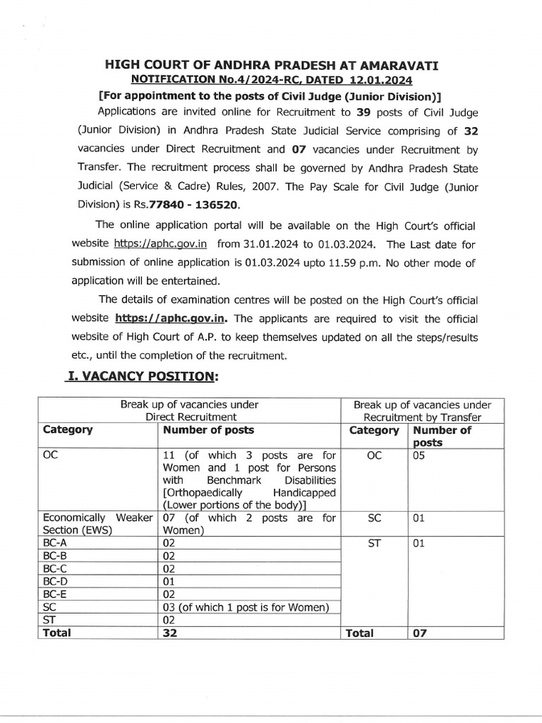 JCJ-2024 Notification 12.1.2024 | PDF