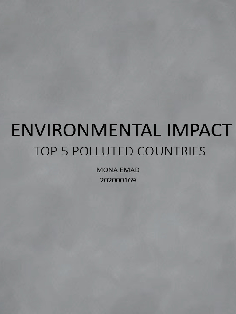 top 5 polluted countries | PDF | Water Pollution | Air Pollution