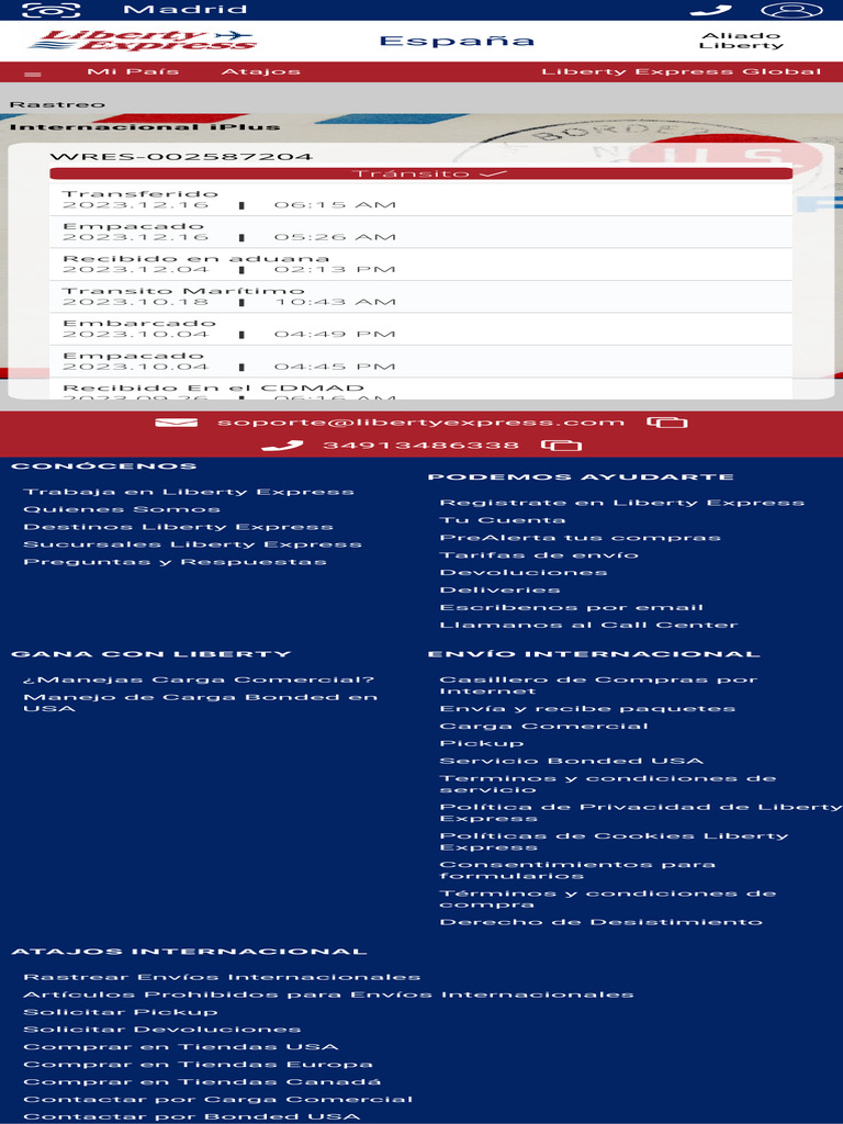 Rastreo - Liberty Express | PDF