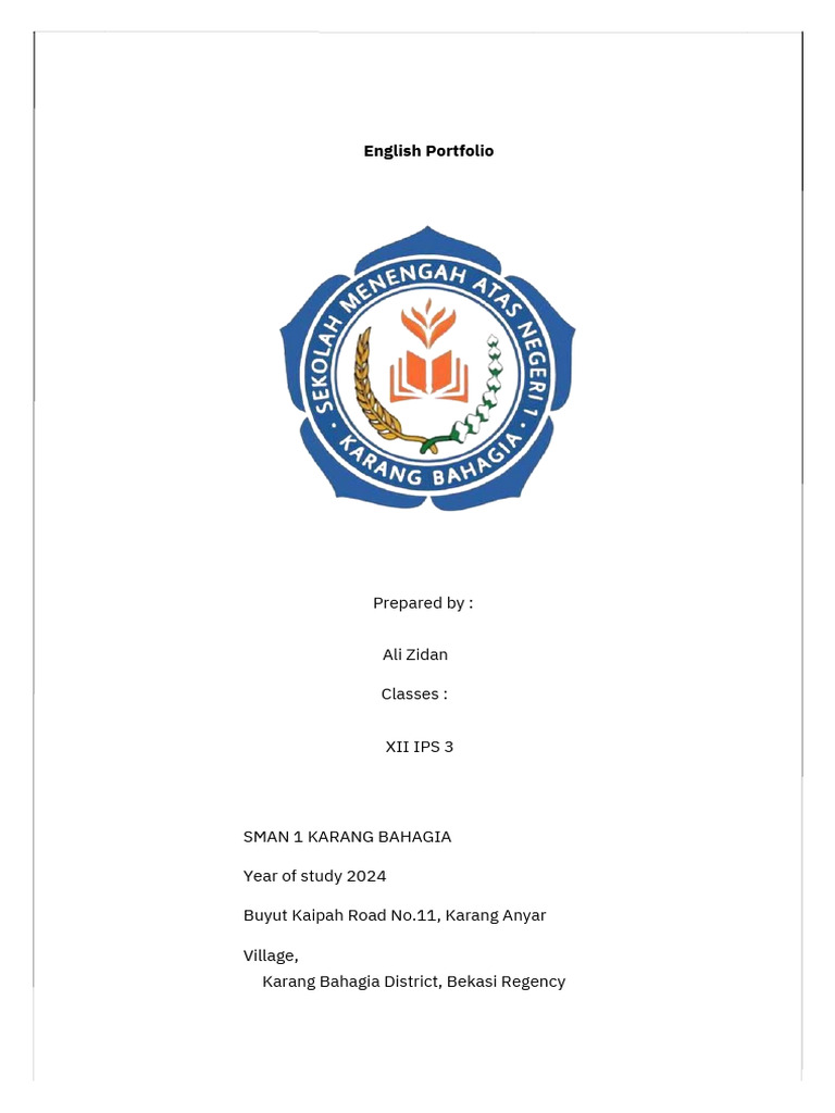 Portofolio B.inggris - Ali Zidan - PDF - 20240112 - 183330 - 0000 | PDF