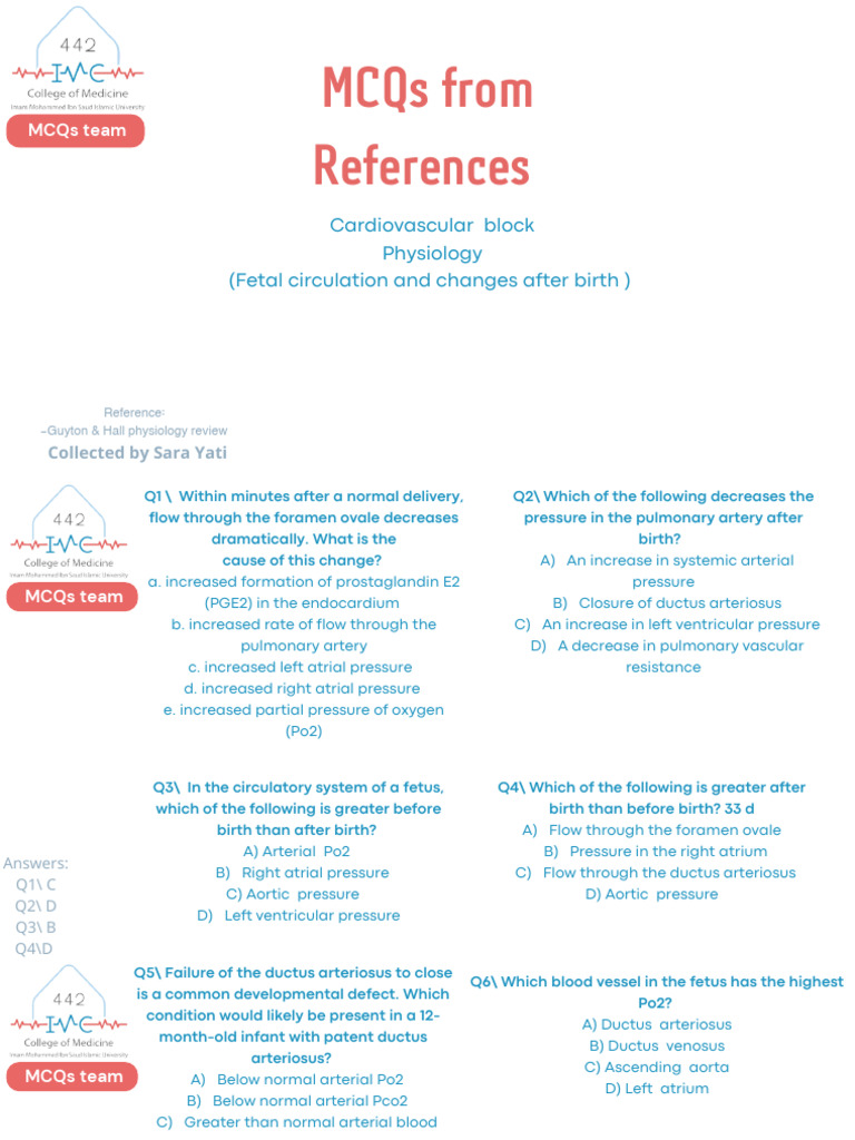 Physiology L1 - CVS | PDF | Fetus | Atrium (Heart)