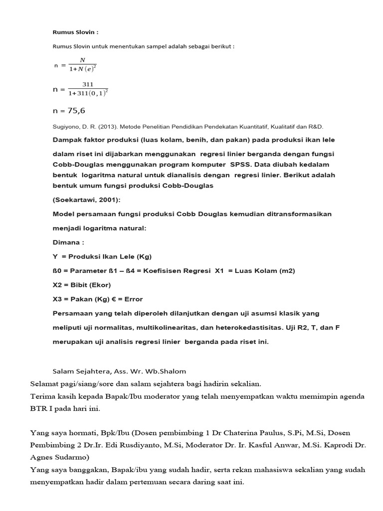 Rumus Slovin | PDF Rumus Slovin | PDF