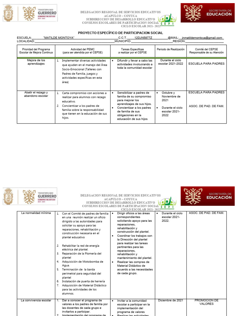 Proyecto Especifico de CEPSE 21-22 | PDF