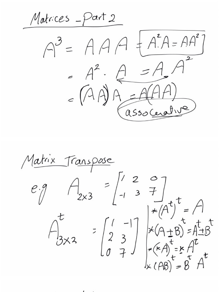 DR Mervat Matrices Part 2 Tab Note | PDF