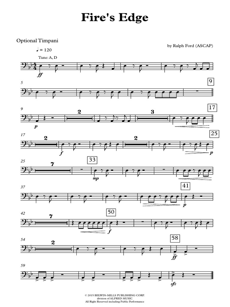 Fire's Edge - Optional Timpani | PDF