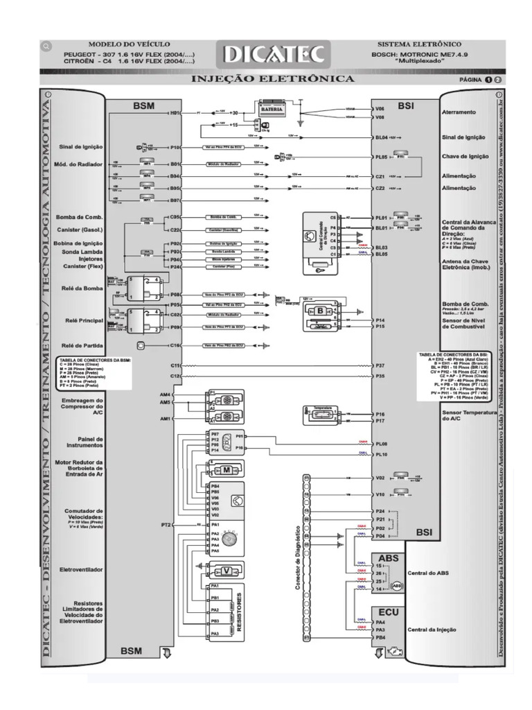 Esquema de injeção eletrônica C4 | PDF