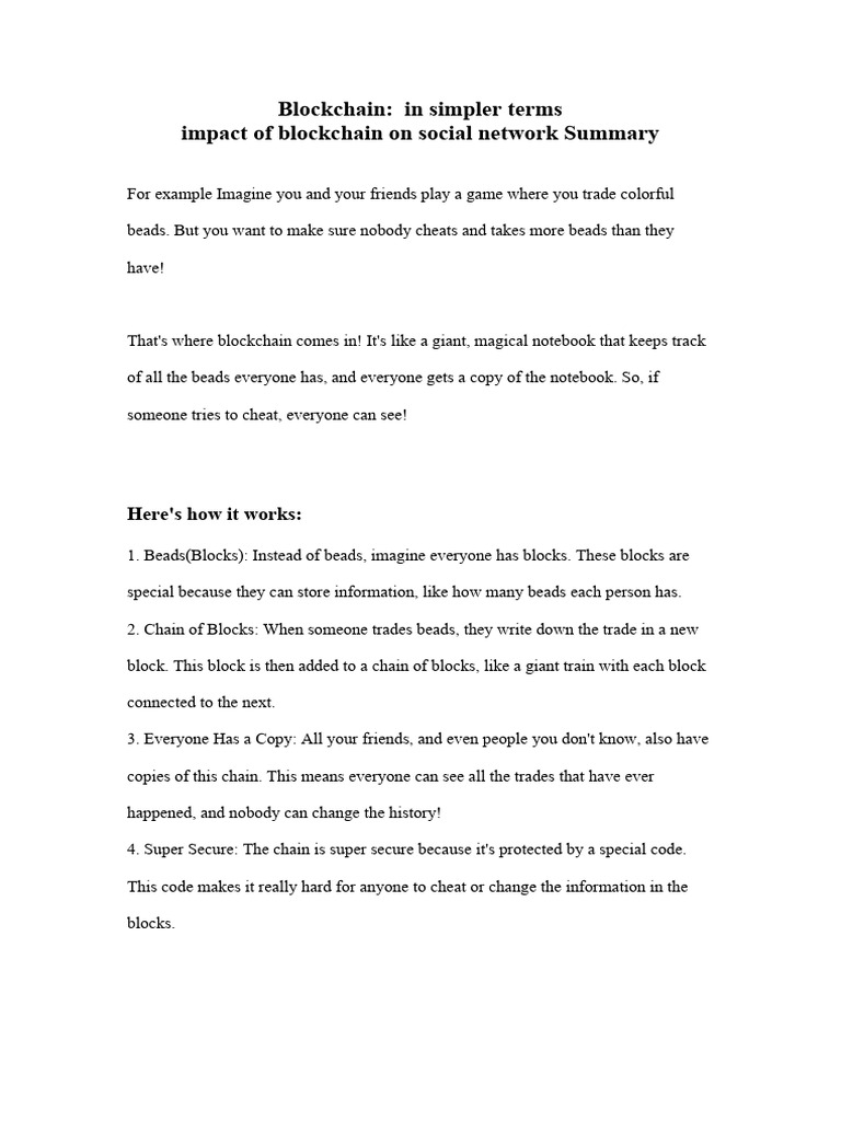 Blockchain Summary Pdf Service Industries Information Technology