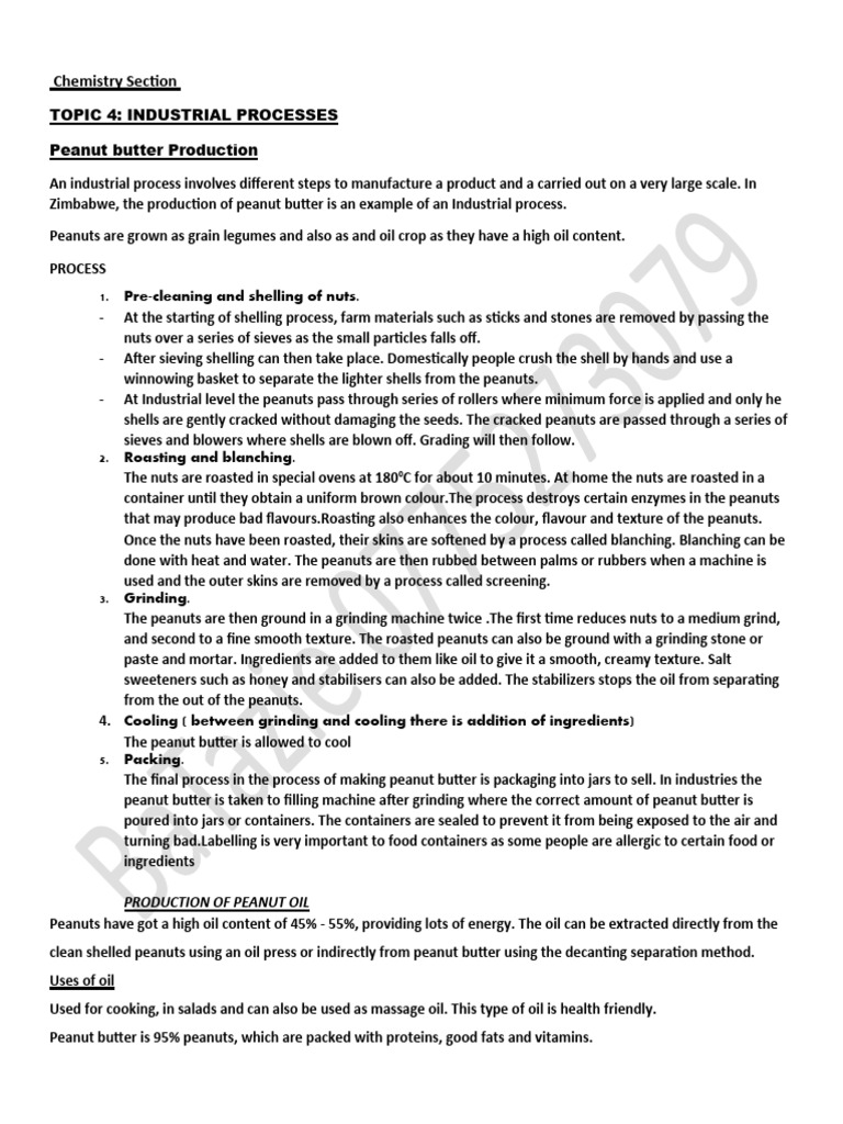 TOPIC 4 Industrial Processes F2 Compressed | PDF | Soap | Peanut Butter